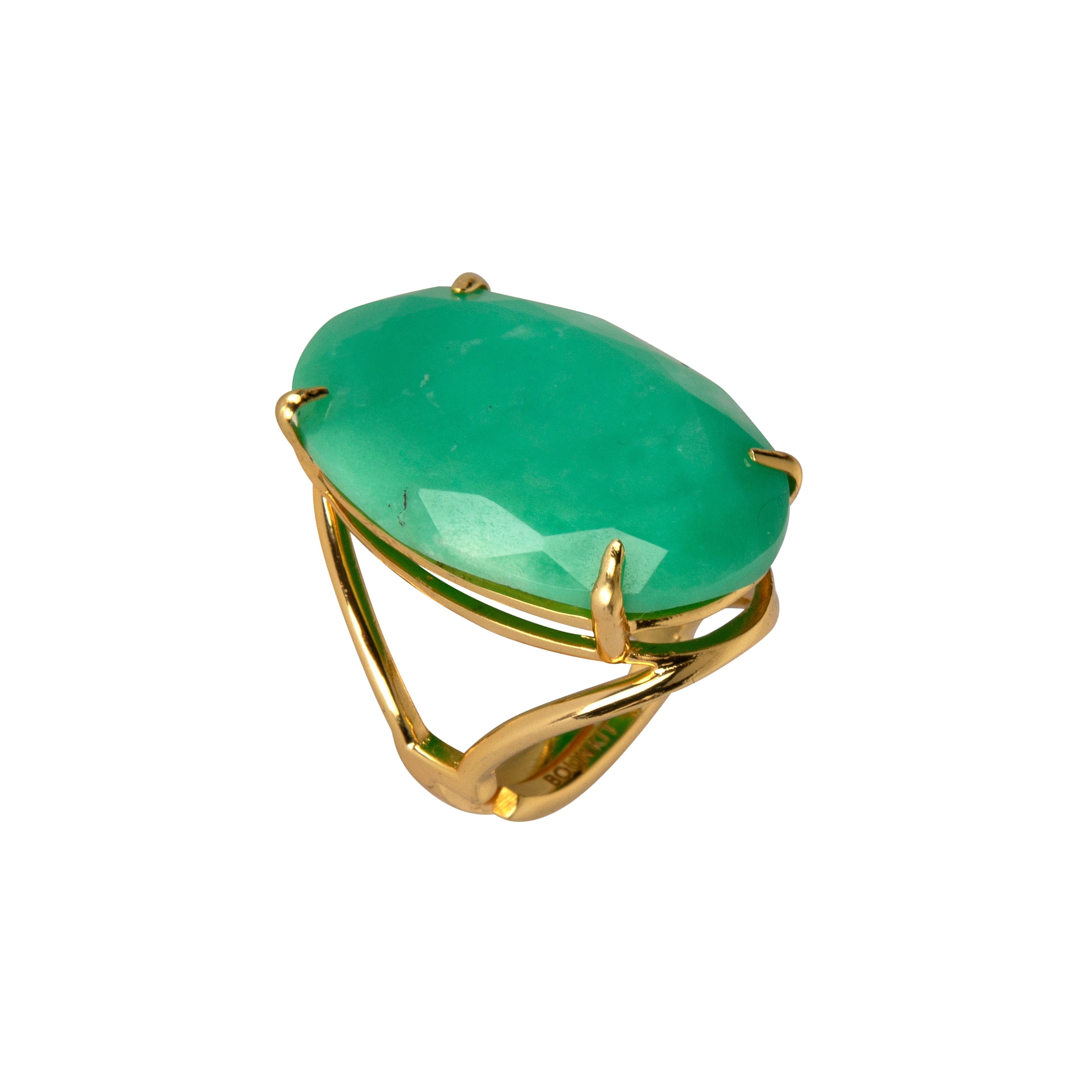 Bounkit Celine Ring – Sculptural Gold-Plated Statement Ring